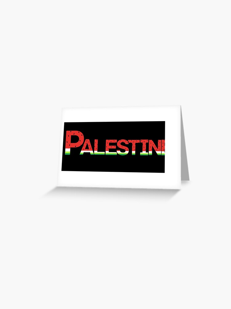 "Palestine Letters in Watermelon Pattern فلسطين" Greeting Card for Sale ...