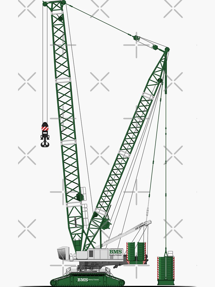 "Crawler Crane 36" Sticker for Sale by Heavy Machinery | Redbubble