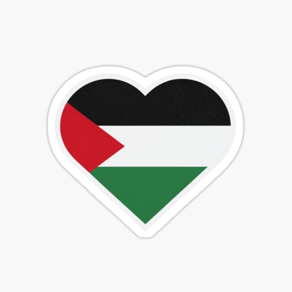 "Palestine Flag Love" Sticker for Sale by NormadWorld | Redbubble