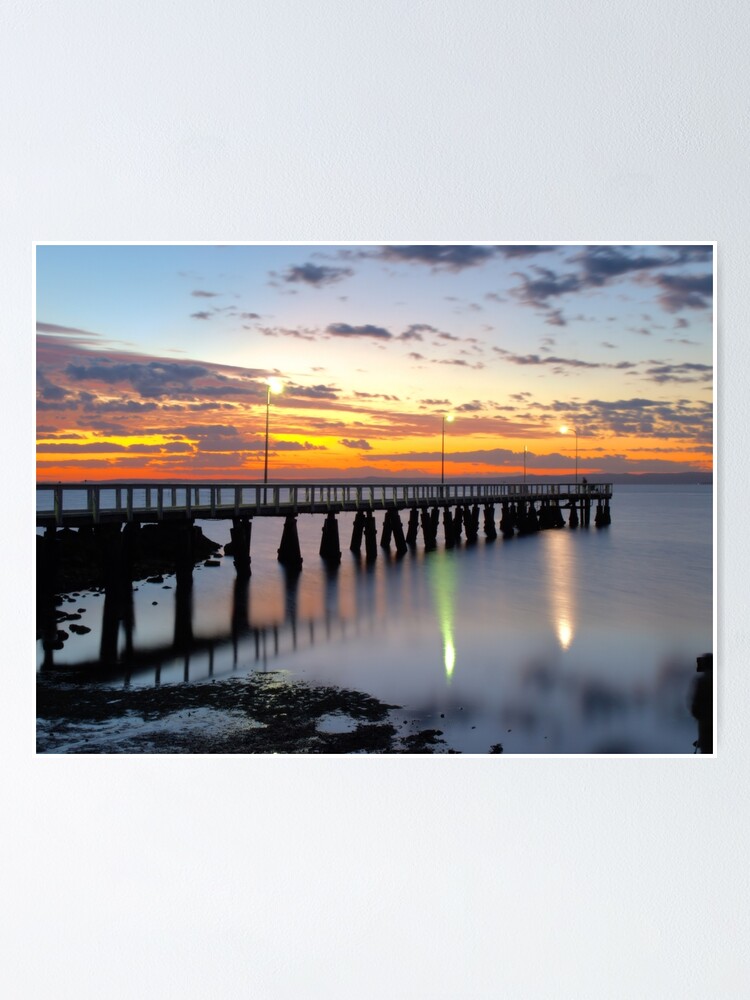 "Wellington Point Jetty Sunrise" Poster for Sale by Wayne48 | Redbubble