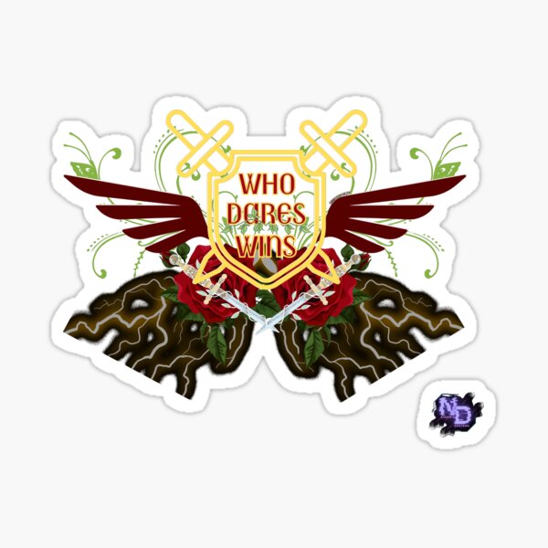 "Copy of Who Dares Wins" Sticker for Sale by NikkosDesigns | Redbubble