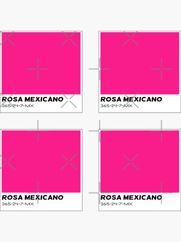 Pegatina for Sale con la obra «Rosa Mexicano guía de color código de ...