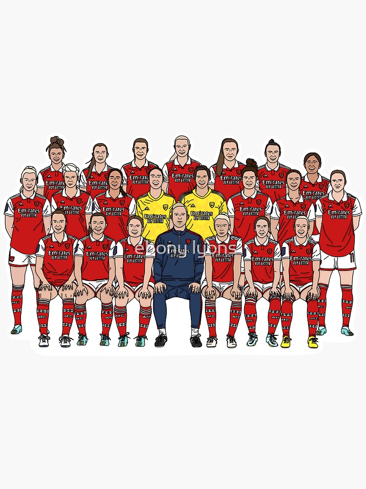 "ARSENAL WOMEN FOOTBALL CLUB" Sticker for Sale by ebony lyons | Redbubble