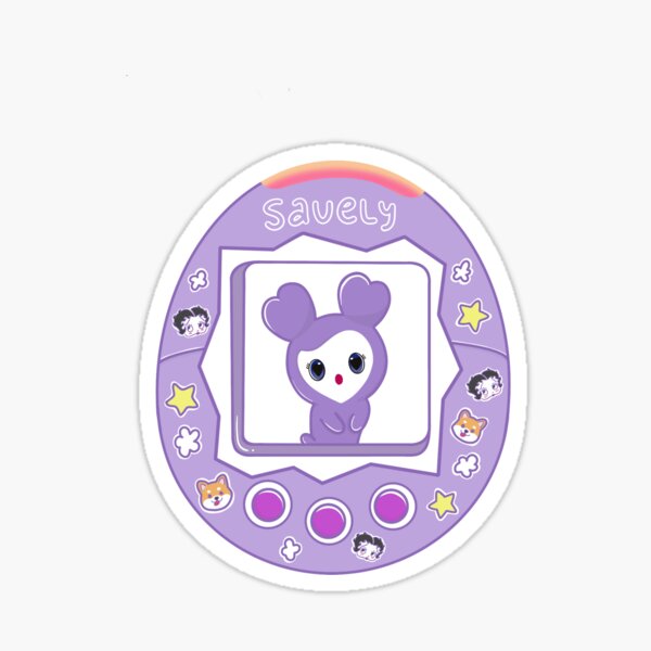 "Twice Laburi (Lovely) Sana Savely Tamagotchi" Sticker for Sale by ...