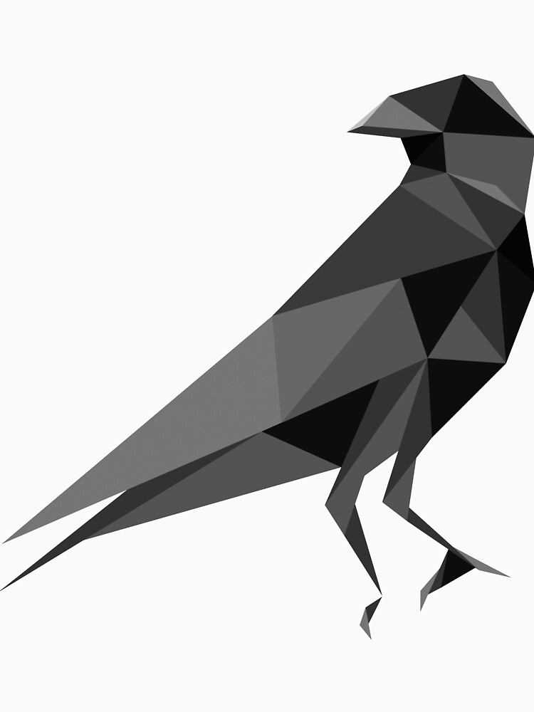 "Low Poly Crow" T-shirt by Moxie-ro | Redbubble