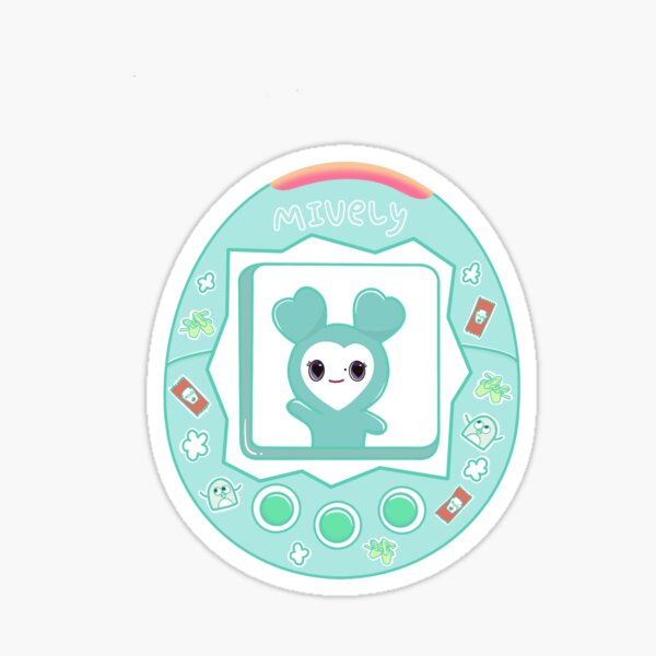 "Twice Laburi (Lovely) Mina Mively Tamagotchi" Sticker for Sale by ...