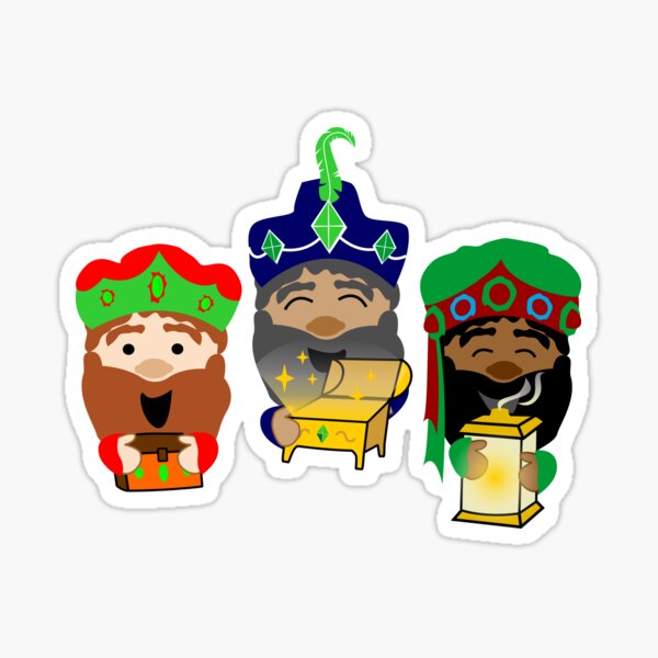 "Three Wise Men with Christmas Gifts for Jesus Gold Frankincense Myrrh ...