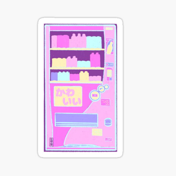 "Kawaii Japanese Vending machine" Sticker for Sale by kawaicherrypi ...