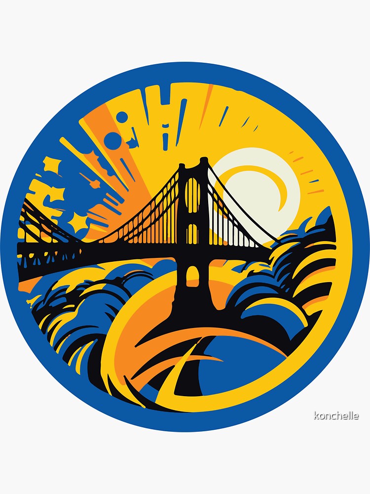 "Golden State Basketball Logo" Sticker for Sale by konchelle | Redbubble