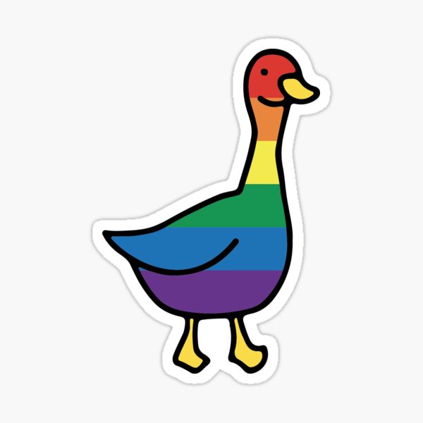 "Rainbow Silly Goose" Sticker for Sale by maura41 | Redbubble
