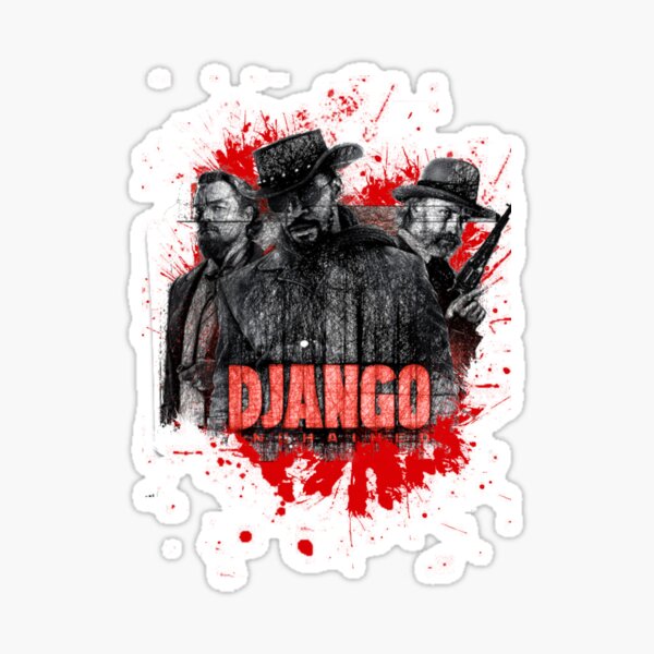 "Django Unchained t-shirt" Sticker for Sale by manuelgraphic | Redbubble