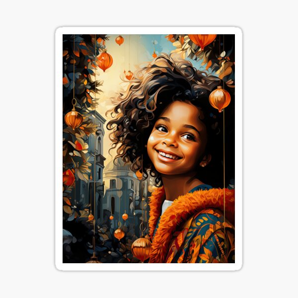 "Girl in Her Winter Coat" Sticker for Sale by nkmartin1 | Redbubble