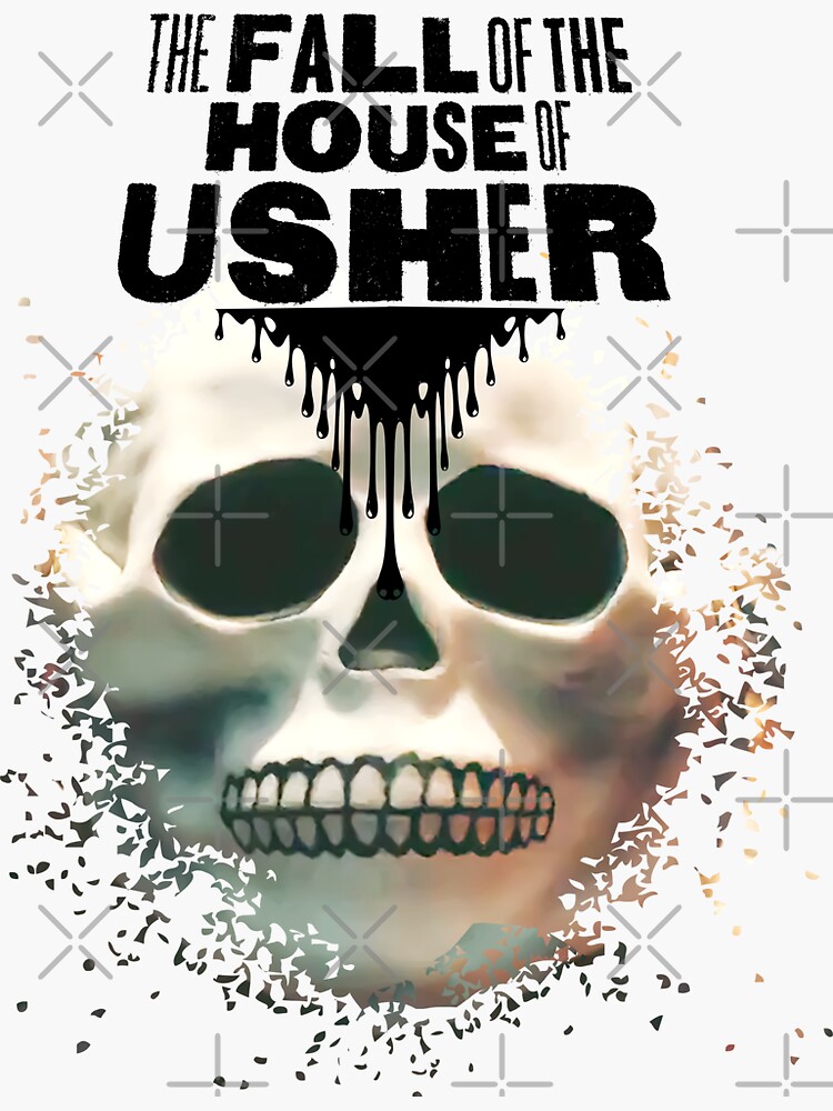 "The Fall of the House of Usher Carla Gugino skull mask" Sticker for ...