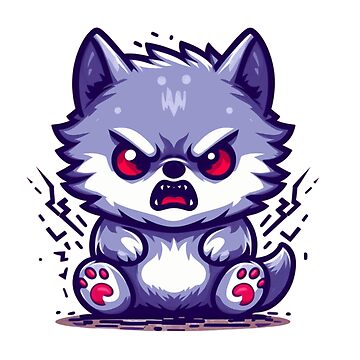 "angry wolf" Sticker for Sale by Animalia- | Redbubble