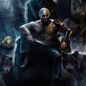 "Khamzat Chimaev borz, the wolf" Sticker by doorzz | Redbubble