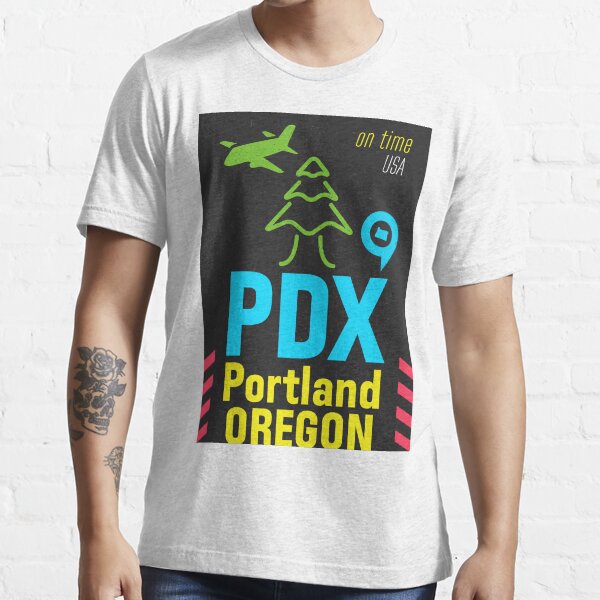 "PDX Portland airport code" T-shirt by Aviators | Redbubble