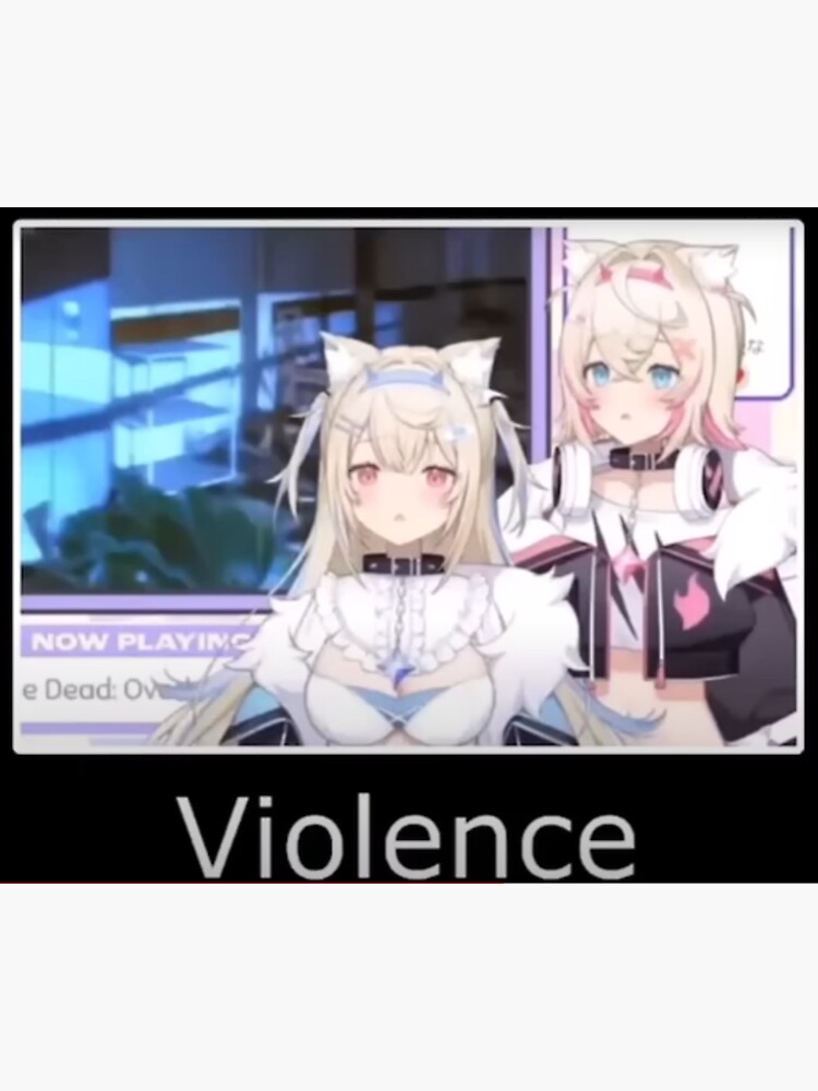 "FuwaMoco Violence" Sticker for Sale by 93tatsumi | Redbubble