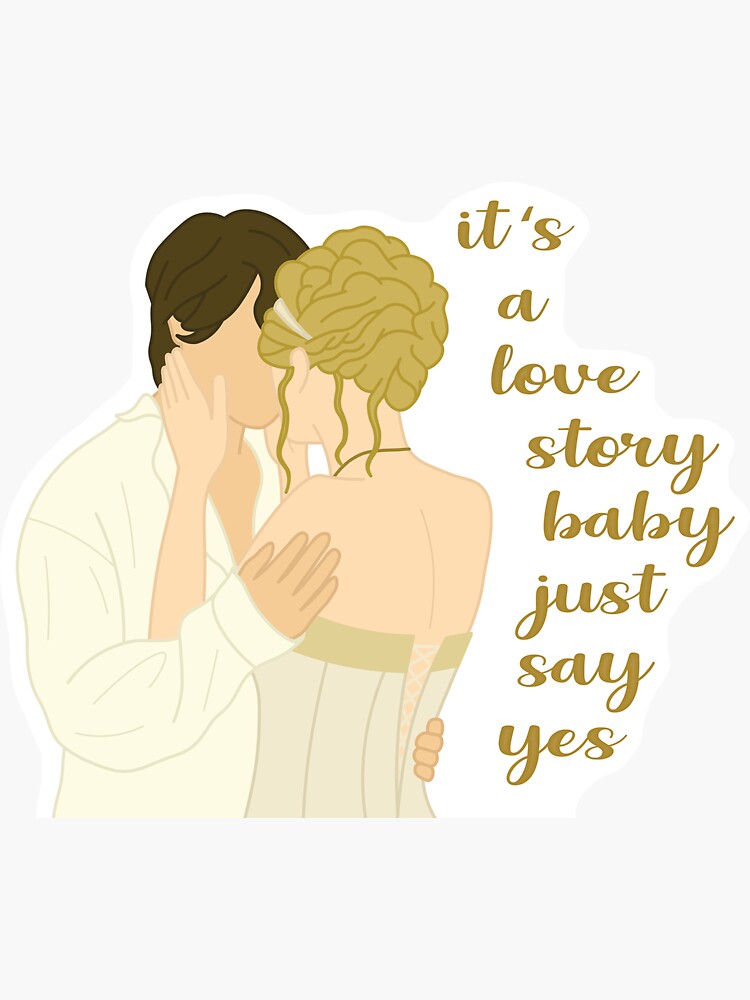 "It's a Love Story" Sticker for Sale by thearcherscrib | Redbubble