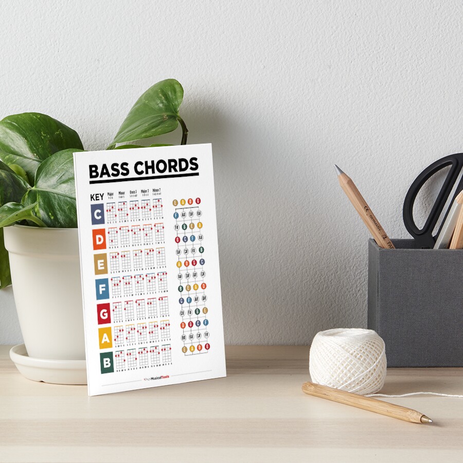 "Bass Chords Chart" Poster by musicaltools | Redbubble