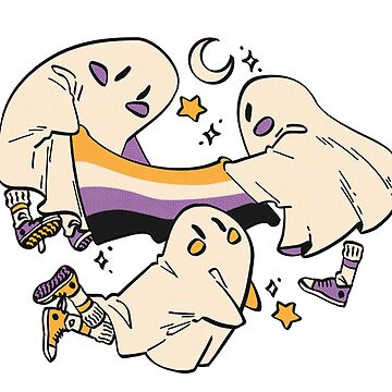 "Non-binary Ghost" Sticker for Sale by Kyri45 | Redbubble