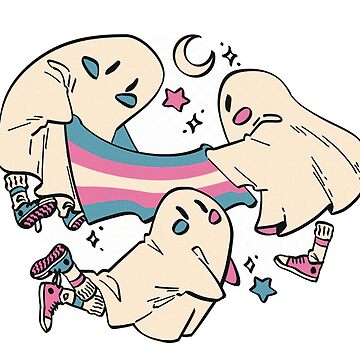 "Transgender Ghost" Sticker for Sale by Kyri45 | Redbubble