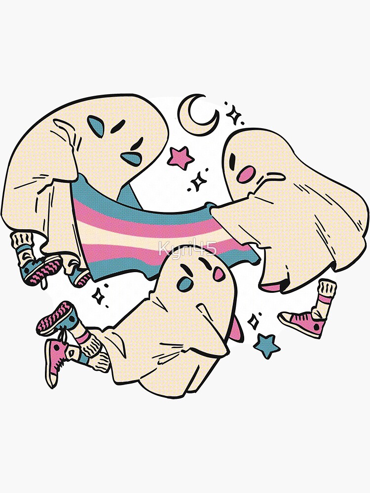 "Transgender Ghost" Sticker for Sale by Kyri45 | Redbubble