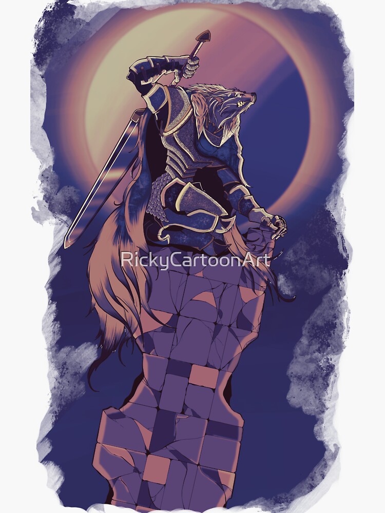"Werewolf Knight, roar to the moon " Sticker for Sale by ...