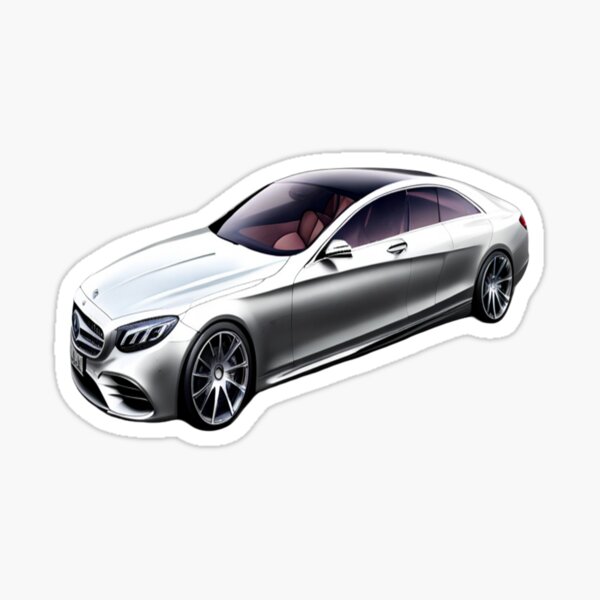 "Simple | Mercedes S-class | Graphical" Sticker for Sale by CARSOOTH ...