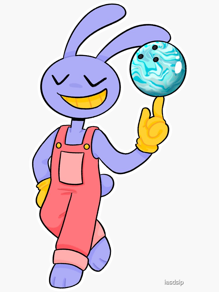 "The Amazing Digital Circus - Chibi Jax Bowling Ball" Sticker for Sale ...