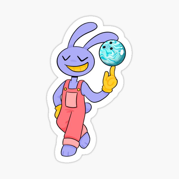 "The Amazing Digital Circus - Chibi Jax Bowling Ball" Sticker for Sale ...