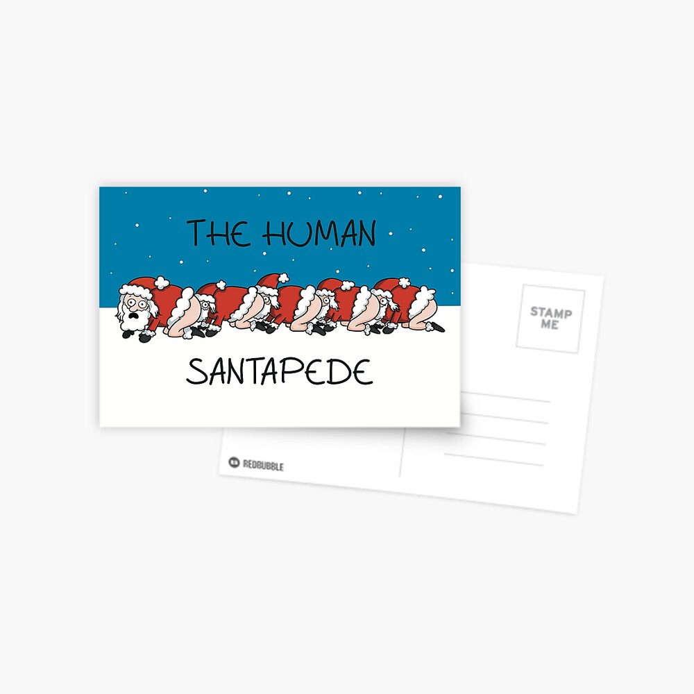 "The Human Santapede funny Christmas card pun by Katie Stotter ...