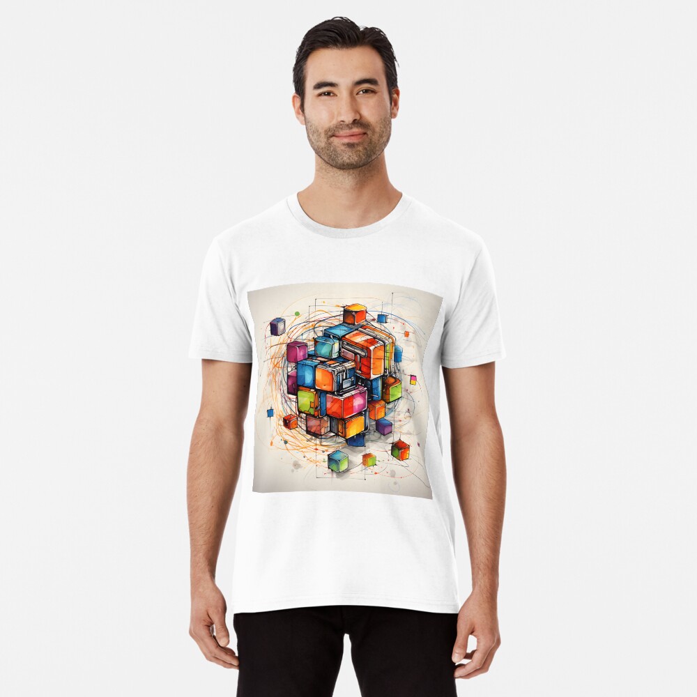 "Abstract Rubik's Cube Mosaic" Poster by inkArtistryfine | Redbubble