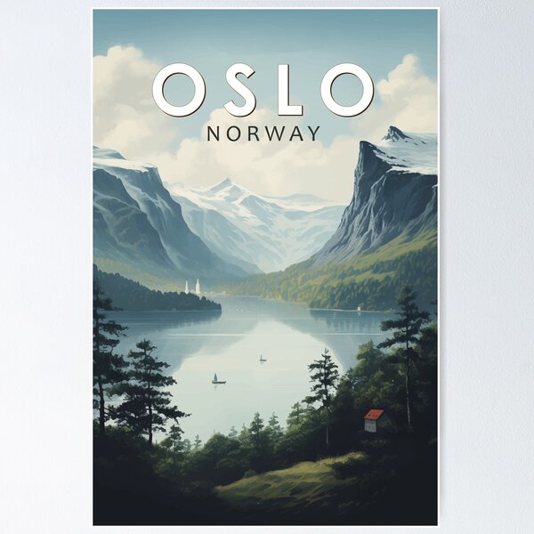 "Oslo Norway Travel Art Vintage" Poster for Sale by KrisSidDesigns ...