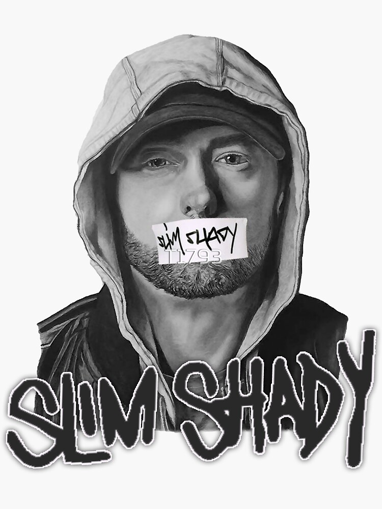 "Slim Shady EMINEM [Drawing Sketch]" Sticker for Sale by T1793 | Redbubble