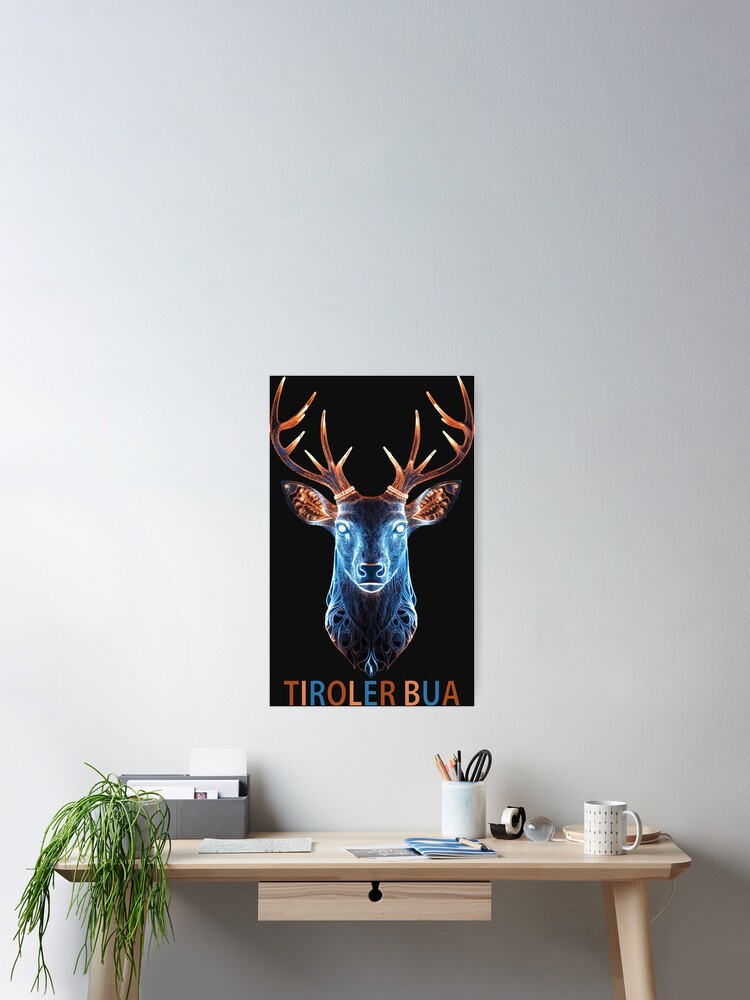 "Tyrolean Bua with deer, loyalty to the state of Tyrol" Poster by ...