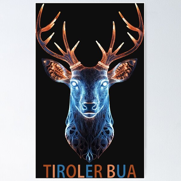 "Tyrolean Bua with deer, loyalty to the state of Tyrol" Poster by ...