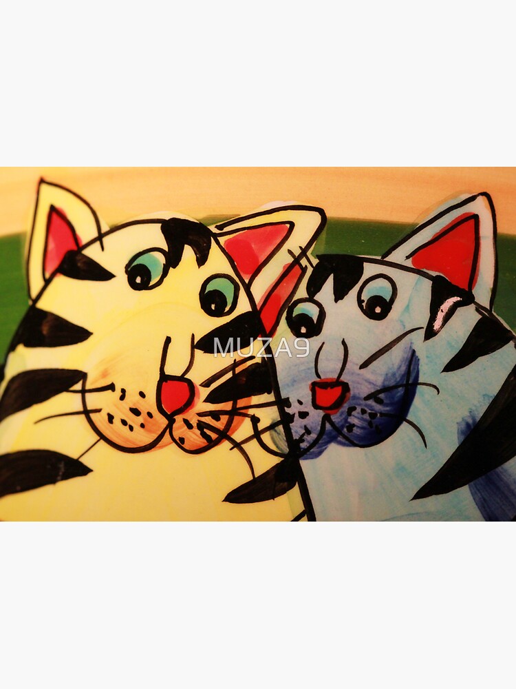 "Cat Friends" Sticker by MUZA9 | Redbubble