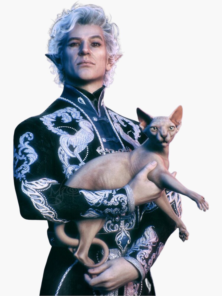 "Astarion cat - baldurs gate Astarion - bg3" Sticker for Sale by ...