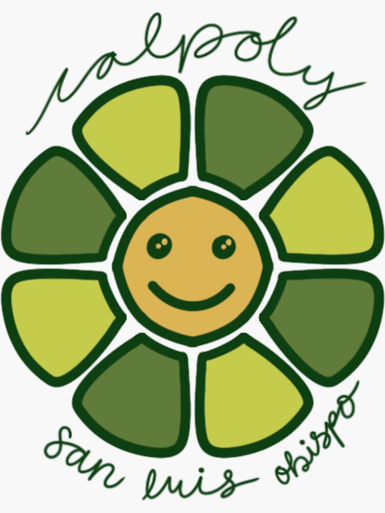 "Cal Poly Flower" Sticker for Sale by jordanpople | Redbubble