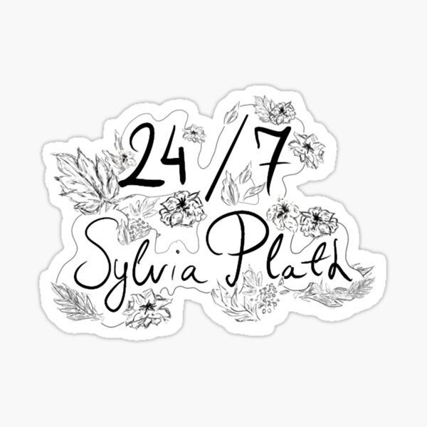 "247 Sylvia Plath Long " Sticker for Sale by varuskjo | Redbubble