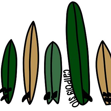 "Cal Poly Surf Boards" Sticker for Sale by jordanpople | Redbubble