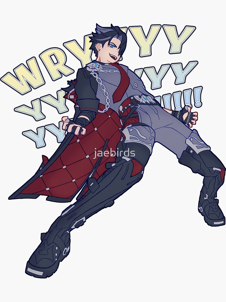 "Wryyyothesley (Wriothesley - Genshin Impact x JJBA)" Sticker for Sale ...