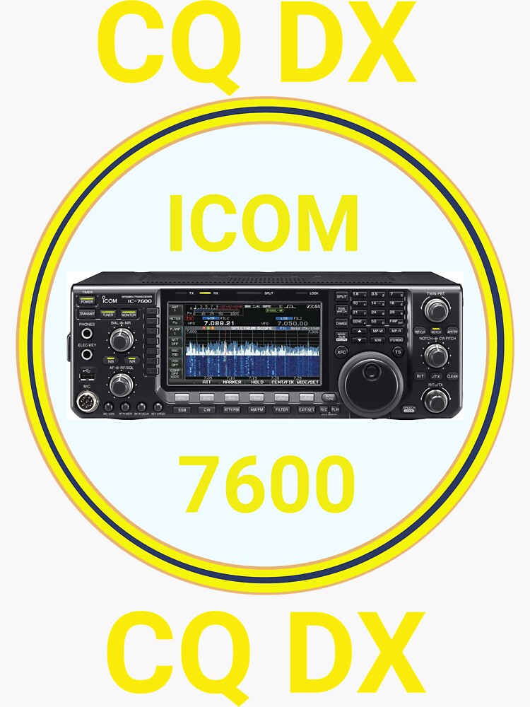 " ICOM 7600 RADIO" Sticker for Sale by signcraftdesign | Redbubble