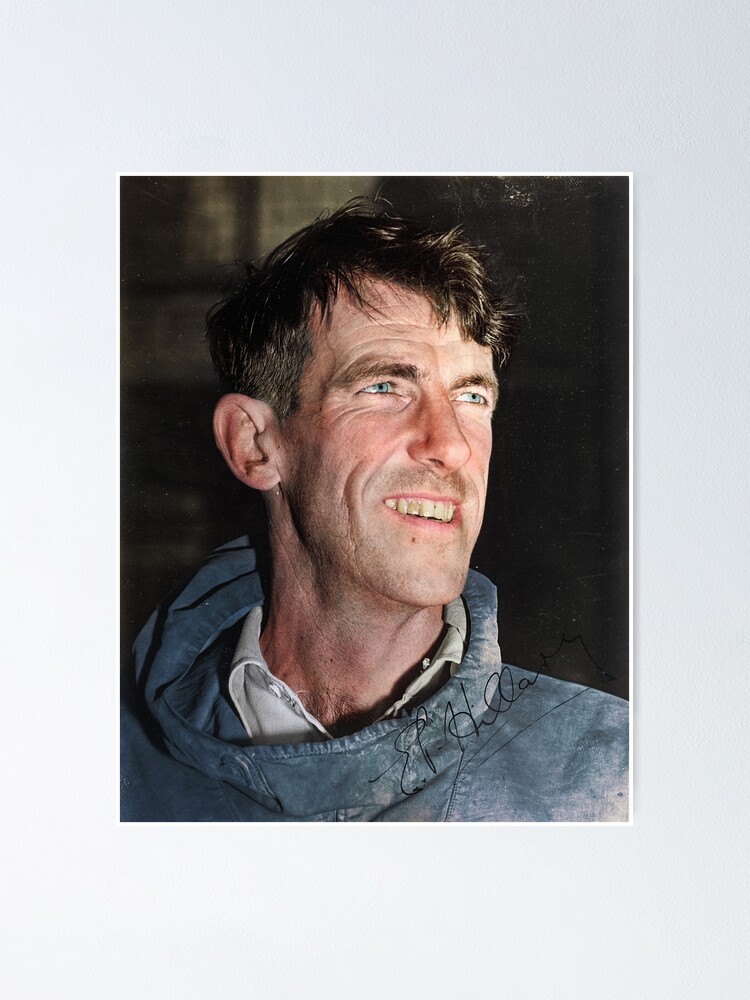 "Edmund Hillary 1953" Poster by oldmadenew | Redbubble