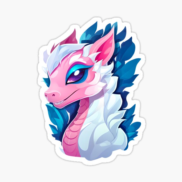 "Subtle Trans Pride Cute Dragon" Sticker for Sale by ArtliciousHUMAN ...