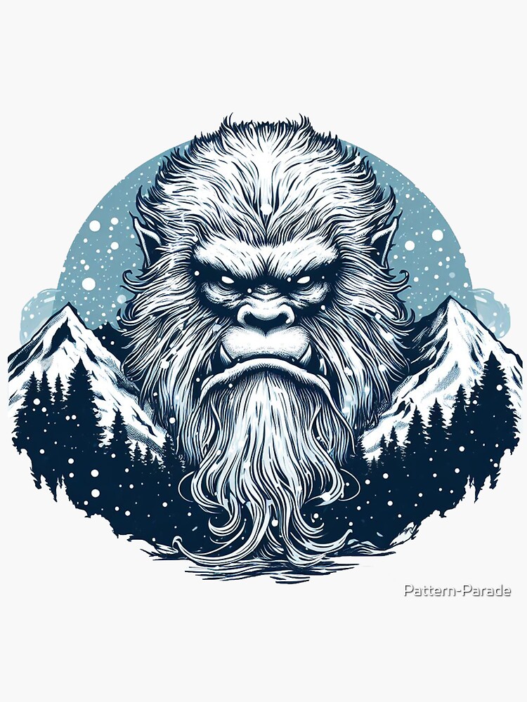 "Cool Yeti Graphic Tee" Sticker for Sale by Pattern-Parade | Redbubble