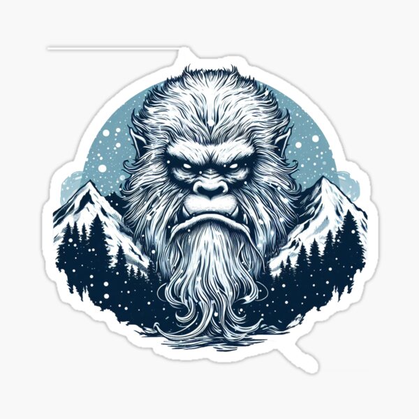 "Cool Yeti Graphic Tee" Sticker for Sale by Pattern-Parade | Redbubble
