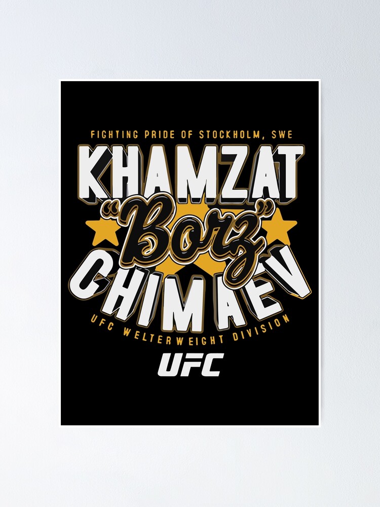 Póster Khamzat Chimaev, UFC MMA Boxeo Campeón, Borz Merch, 90s Vintage ...