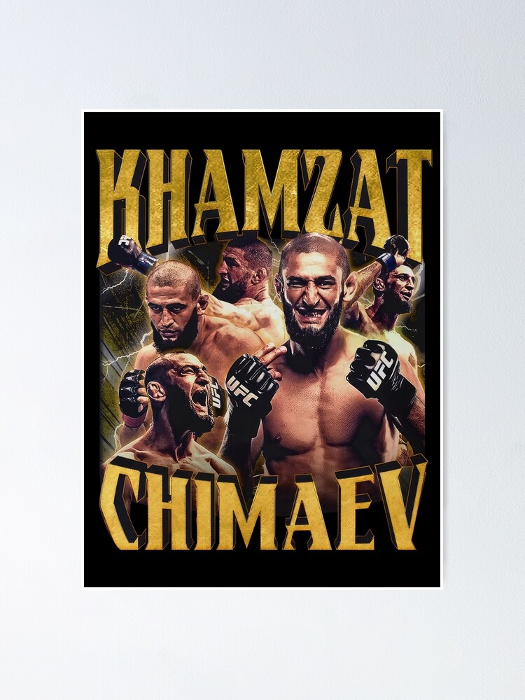 Póster Khamzat Chimaev, UFC MMA Boxeo Campeón, Borz Merch, 90s Vintage ...