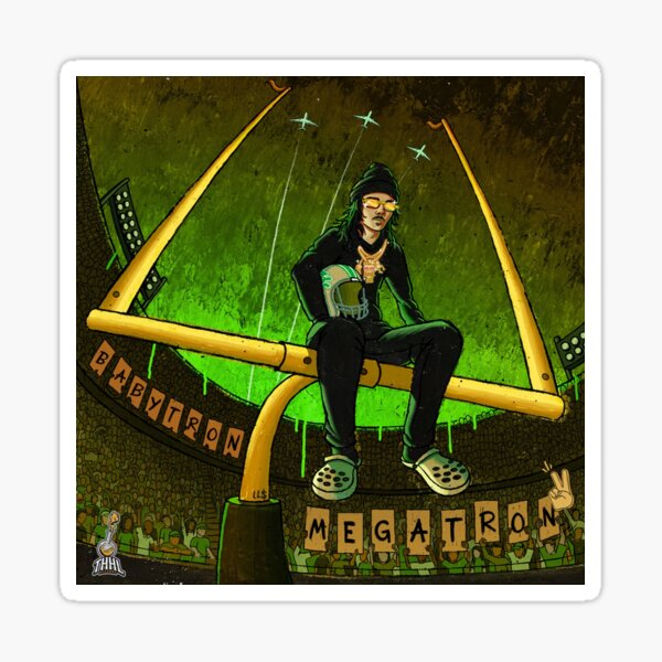 "MegaTron 2, BabyTron" Sticker for Sale by excusememood | Redbubble